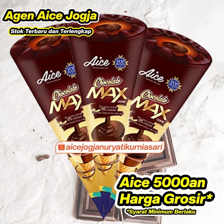 Jual Es Krim Aice Chocolate Max Cone 1 dus isi 24 | Shopee Indonesia