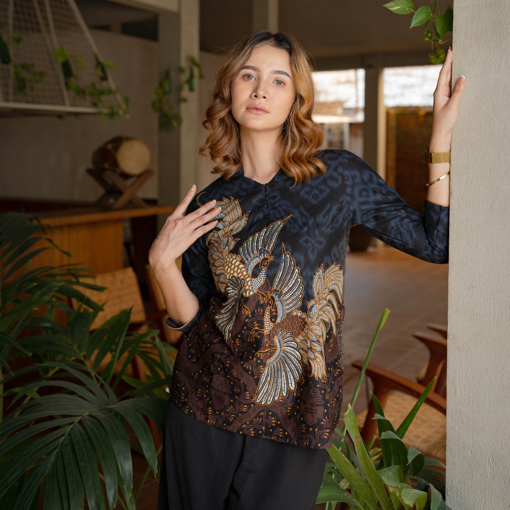 Jual Hadinata Batik Wanita Superfine Blouse Rihana Rajendra | Shopee ...