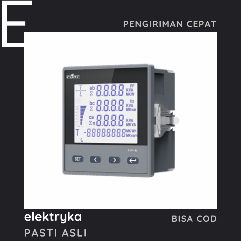 Jual FORT Power Meter / Digital Multifunction Meter 3 Phase AC LED ...