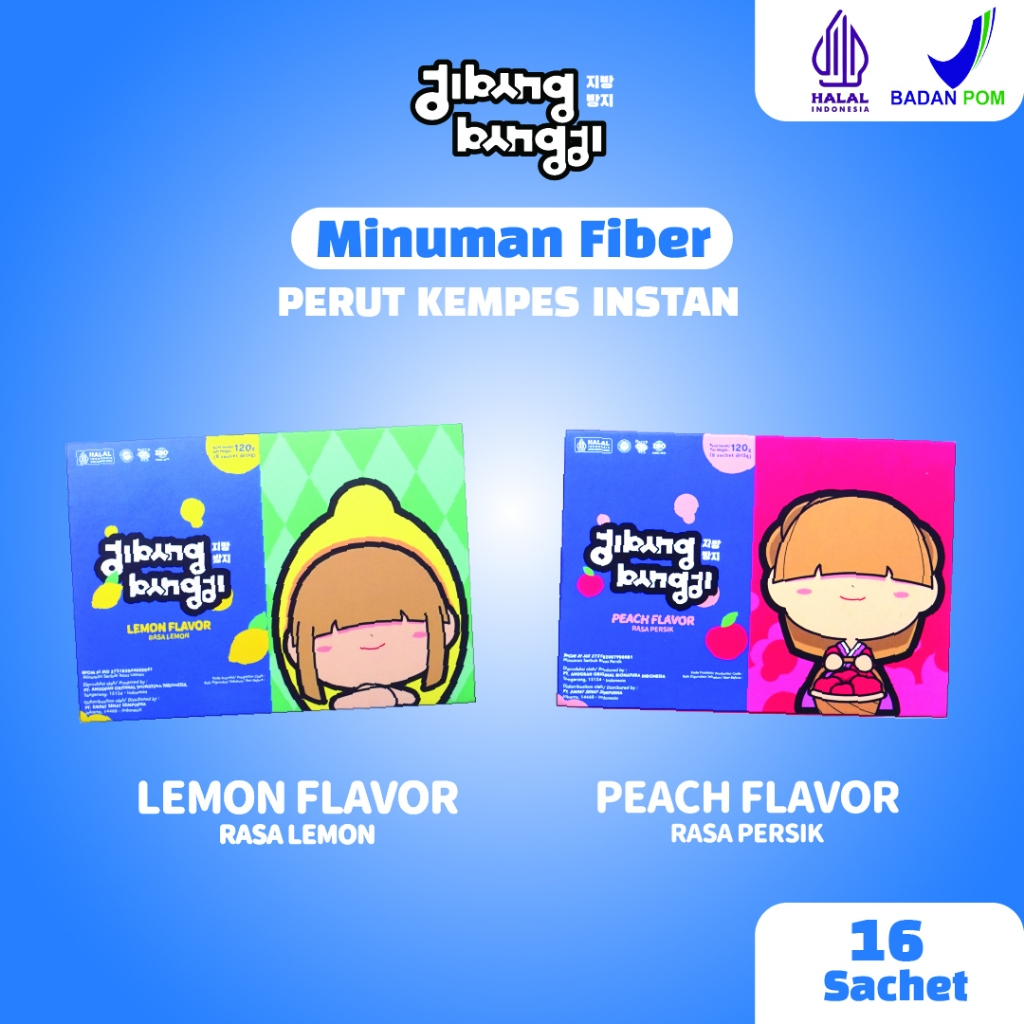 Jual Jibang Bangji Minuman Fiber 2 Rasa-Isi 2 Box 16 Sachet Peach ...