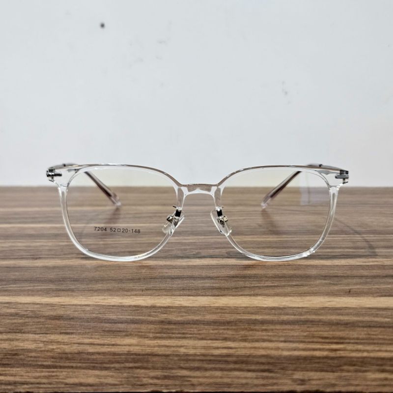 Jual frame kacamata pria wanita vintage kotak 7204 transparan ada ...