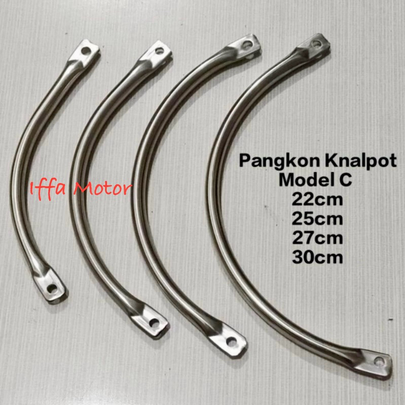 Jual Dudukan Pangkon Knalpot Stainlees Model C 22cm 25cm 27cm 30cm Universal | Shopee Indonesia
