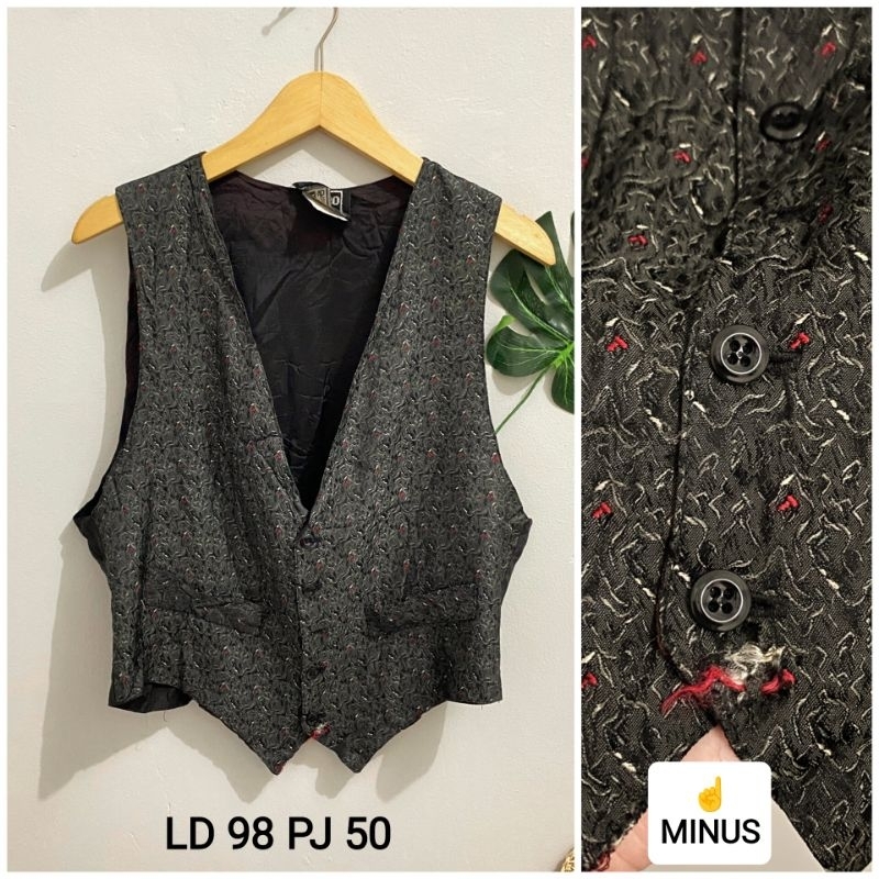 Jual Vest Blazer Motif Vintage / Rompi Blazer Motif Vintage / Tailored ...