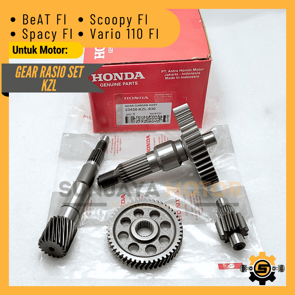 Jual Gear Rasio Set Original Honda KZL Gigi Rasio Beat FI Scoopy Spacy ...