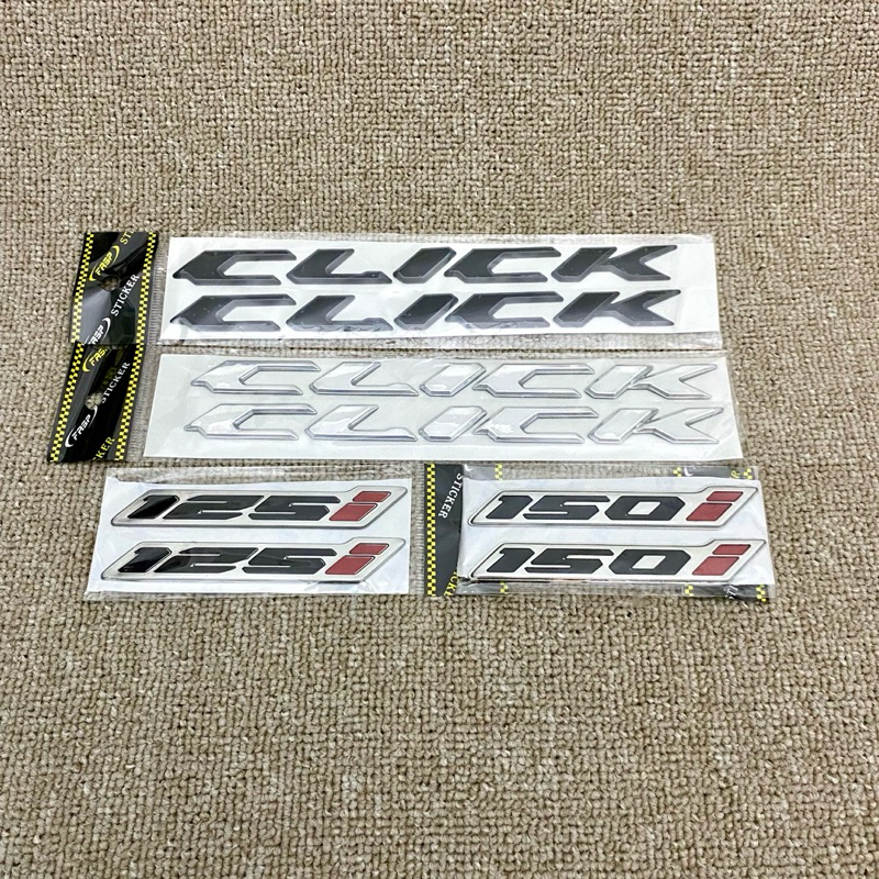 Jual Emblem Stiker Sticker Motor Honda Click Vario 125i 150i Hitam 3D ...