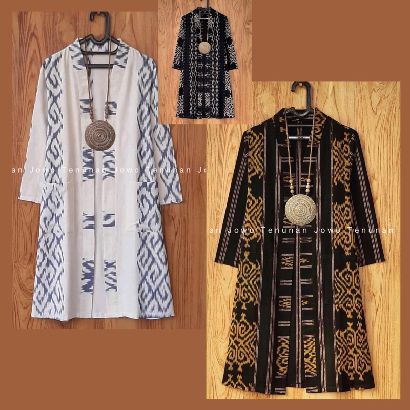 Jual outwear tenun outer tenun cardigan tenun etnik elegant kondangan ...