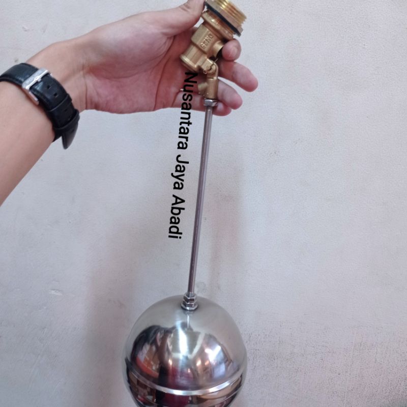 Jual Floating Valve Pelampung Tangki Kuningan Bola Stainless Drat Luar ...
