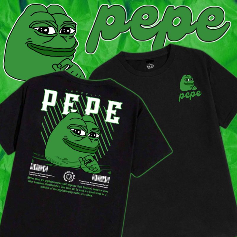 Jual KAOS CRYPTO PEPE MEME COIN / PEPE TOKEN KRIPTO / COTTON COMBED 24S Dan 30S PREMIUM / WARNA ...