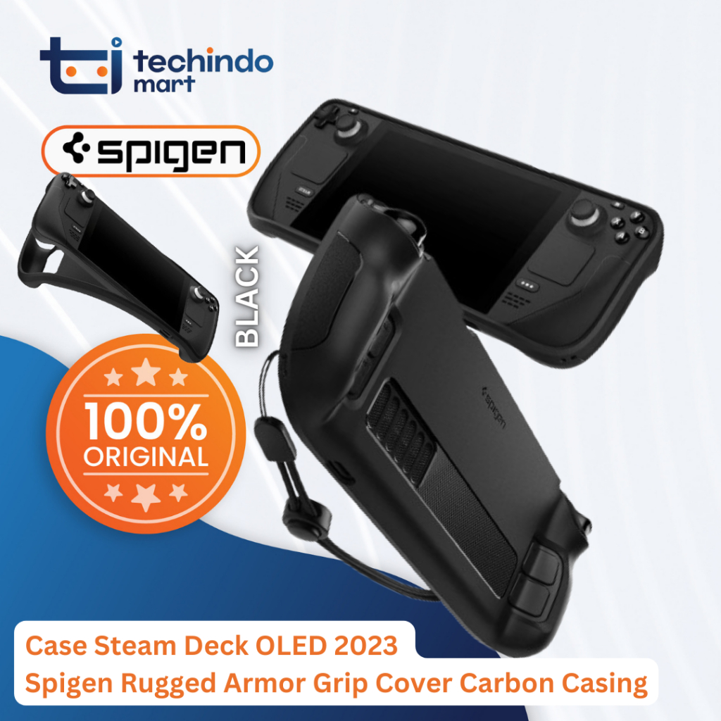 Jual Case Steam Deck OLED 2023 Spigen Rugged Armor Grip Cover Carbon ...