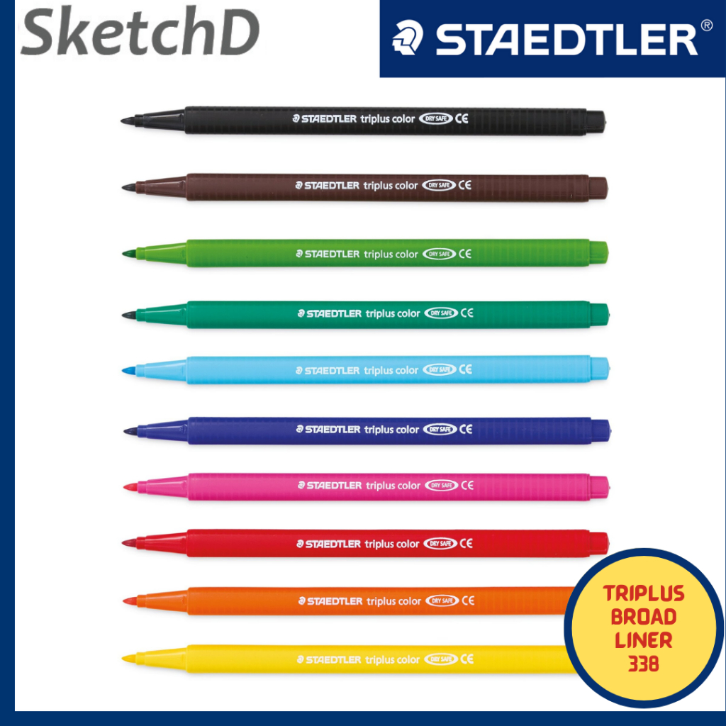 Jual Pena Triplus Colour Broadliner Spidol Staedtler Color Marker 0.8 ...