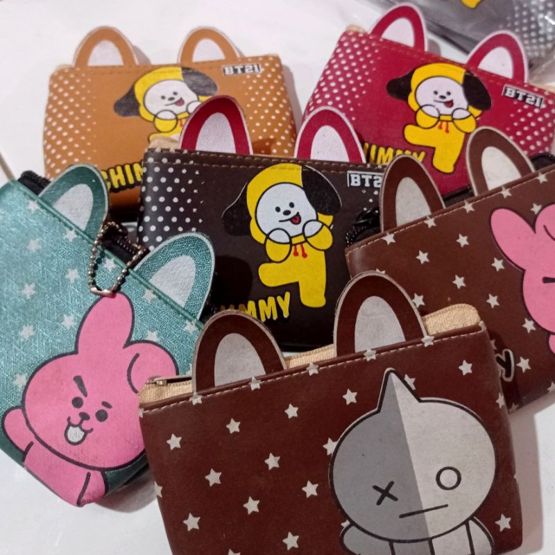 Jual Dompet Model Korea Telinga Cooky Van chimmy BTS | Shopee Indonesia