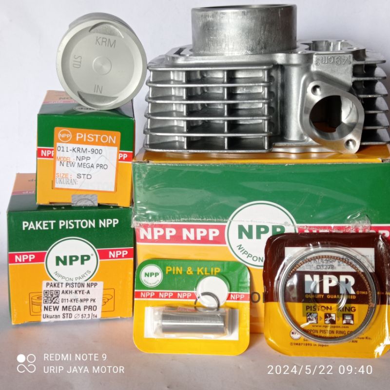 Jual Cylinder assy / Blok seher set + Piston kit Mega Pro New / Mega Pro PGM Fi / Verza / CRF ...