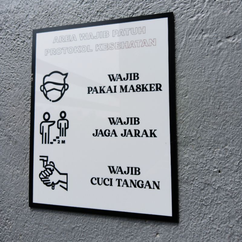 Jual Sign Wajib Patuhi Protokol Kesehatan | Sign Tanda Peringatan ...