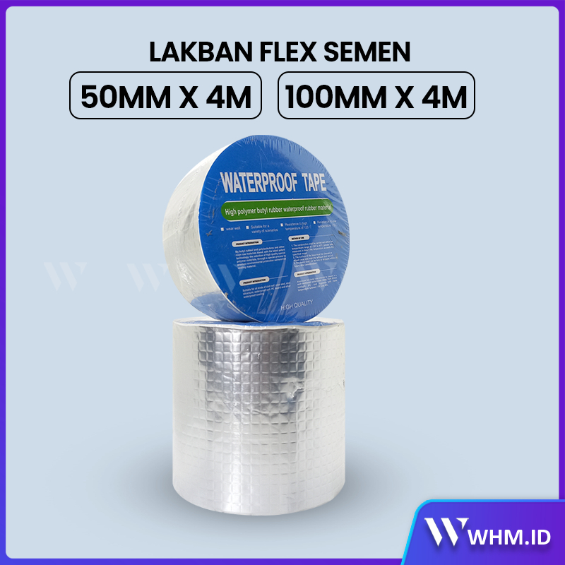 Jual Aluminium Foil Butyl Rubber Waterproof Tape / Lakban aluminium Anti Bocor / FLEX TAPE SEMEN ...