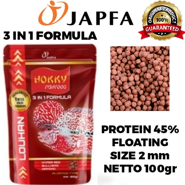 Jual Pelet HOKKY LOUHAN 3 IN 1 FORMULA 100gr Pellet Floating Ikan Hias ...