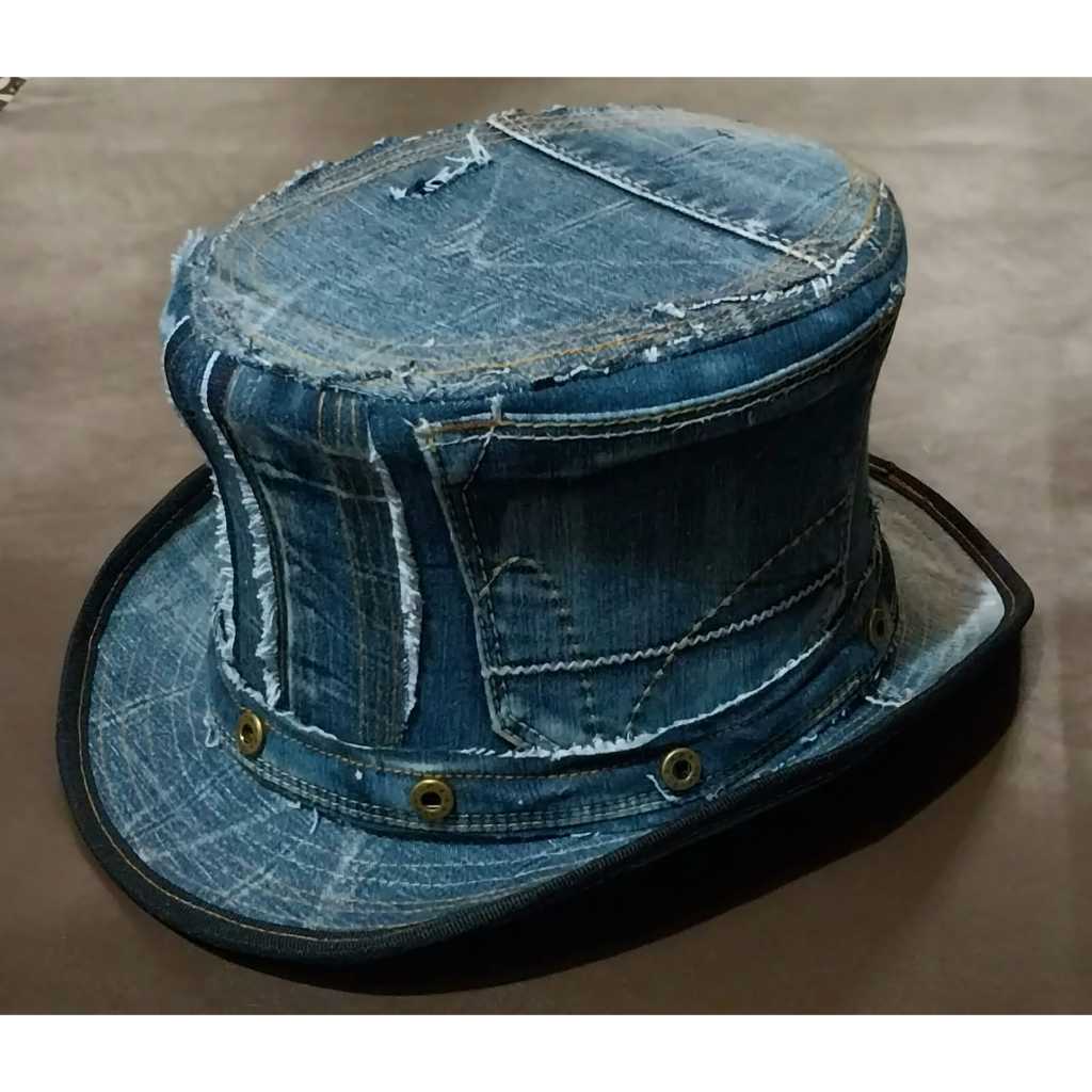 Jual Topi Steampunk denim /// topi jeans ///topi super premium /// topi ...