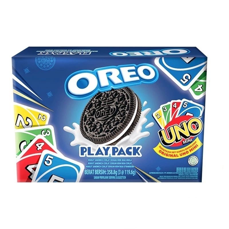 Jual Oreo Play Pack Free Uno Original - Biskuit Sandwich - 324 g ...
