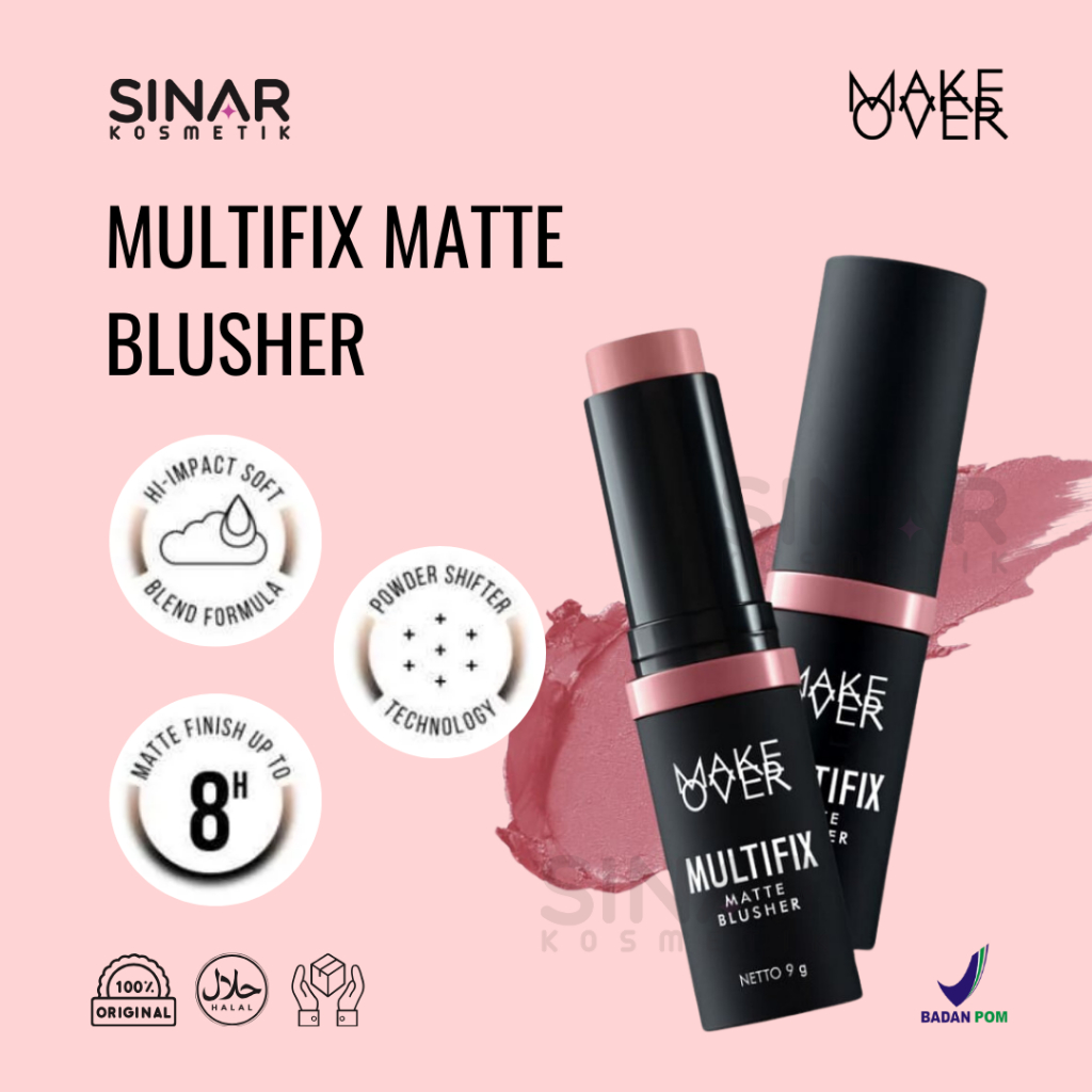 Jual Make Over Multifix Matte Blusher | Shopee Indonesia