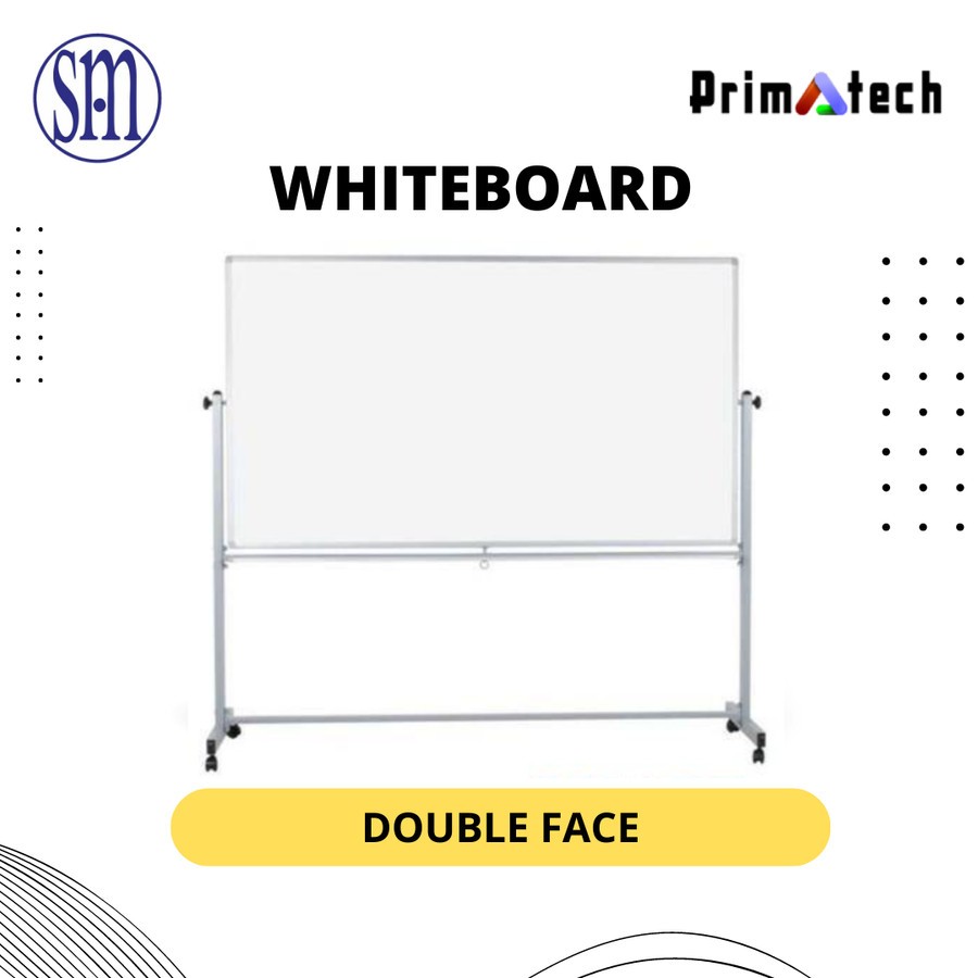 Jual PRIMATECH Papan Tulis Whiteboard Double Face Standing | Shopee ...