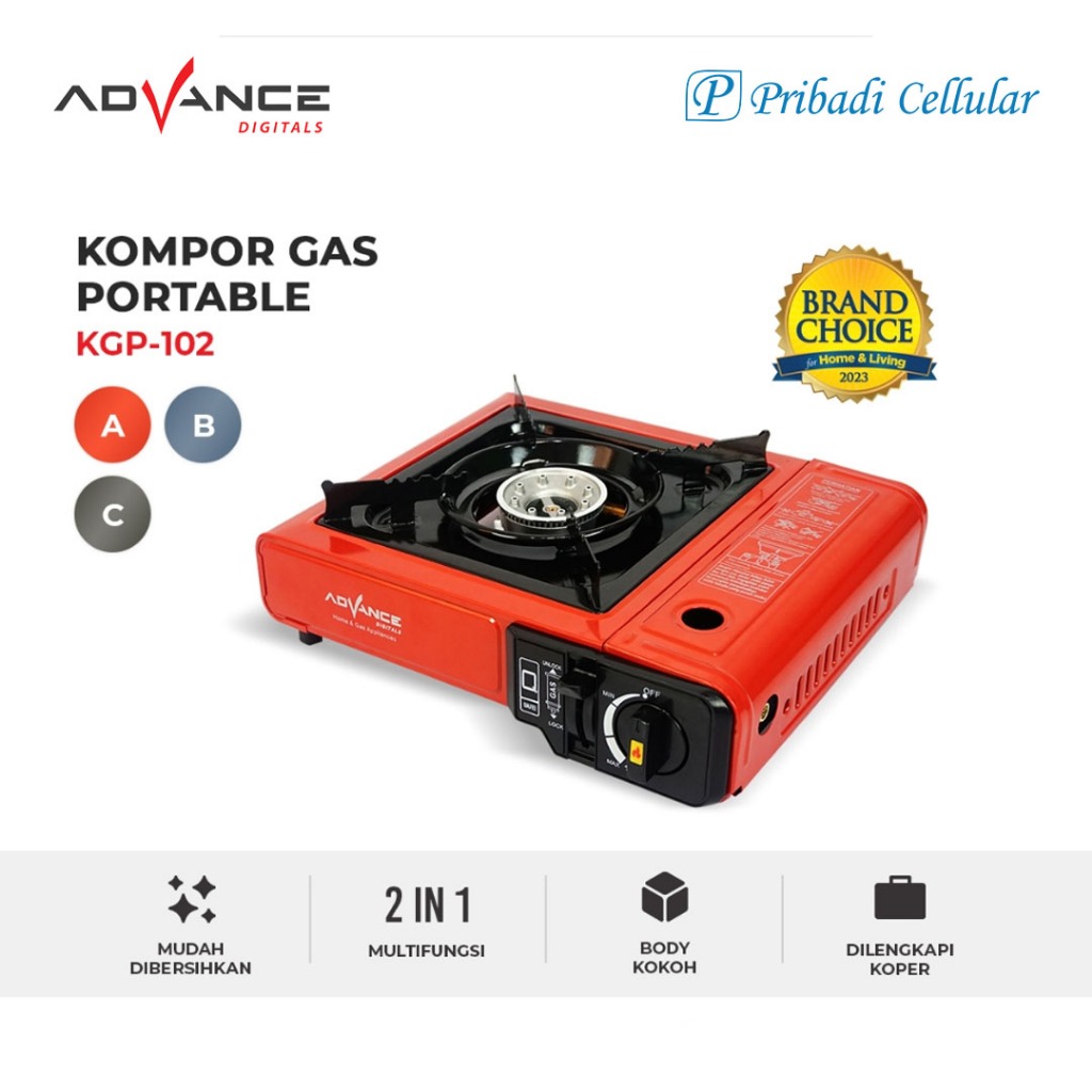 Jual Kompor Portable Advance KGP 102 Kompor 2 Fungsi Gas Tabung ...