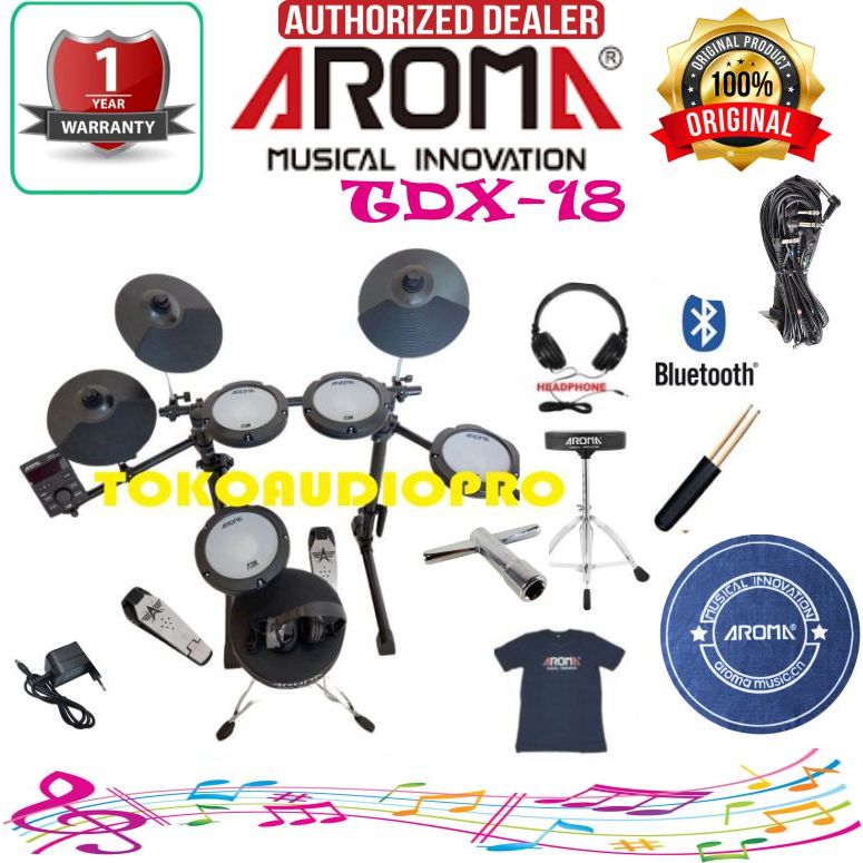 Jual Drum Aroma TDX18 Drum Elektrik Aroma TDX-18 Paket Drum Elektrik | Shopee Indonesia