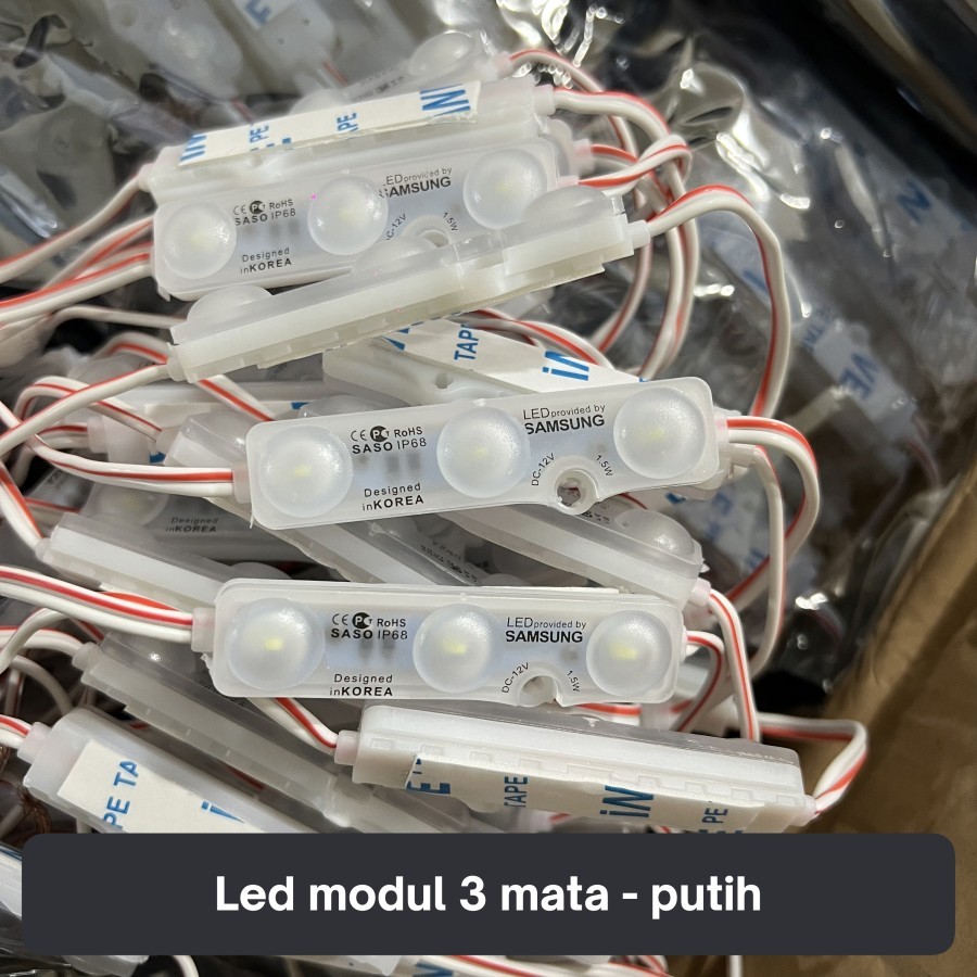 Jual Led modul 3 mata 12v chip samsung | Shopee Indonesia