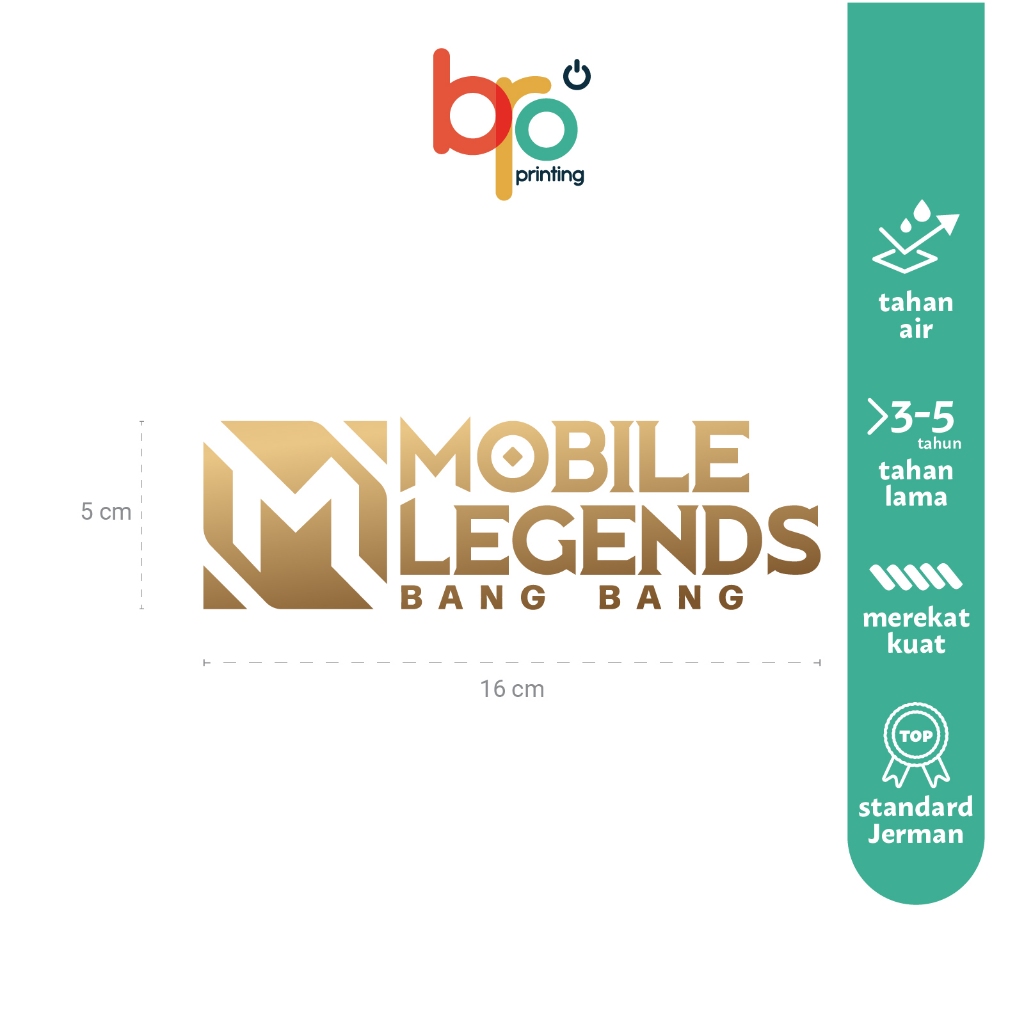 Jual STICKER LOGO MOBILE LEGENDS / ML GOLD UNTUK AKSESORIS MOBIL ATAU ...