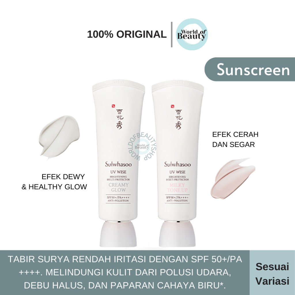 Jual WOBS | ORIGINAL Sulwhasoo UV Wise Brightening Multi Protector SPF 50+/PA ++++ - Creamy Glow ...