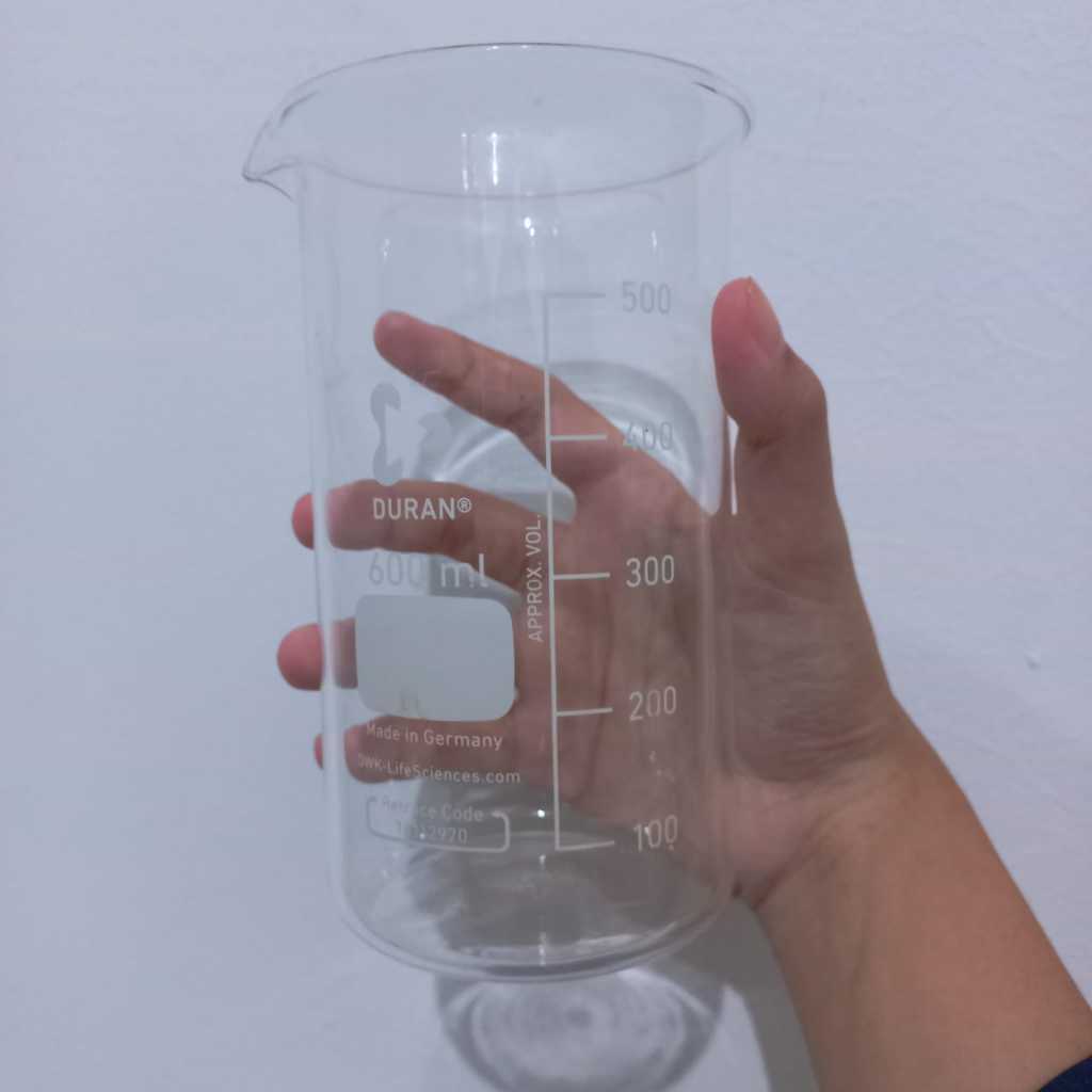 Jual Duran Beaker Glass Tall Form 600ml with graduation and spout ...