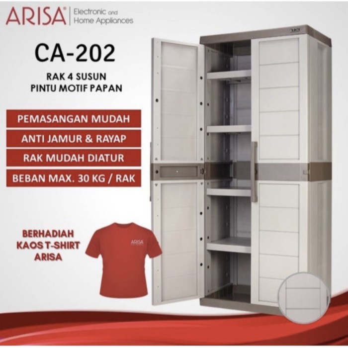 Jual Lemari Plastik Serbaguna Dua Pintu Arisa CA 202 | Shopee Indonesia