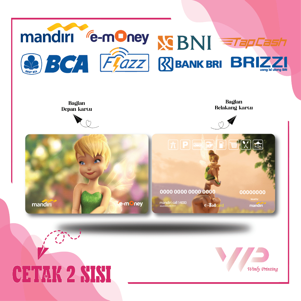 Jual KARTU EMONEY KARTUN ANIME DISNEY PERI TINKER BELL KARTUN MOVIE E ...