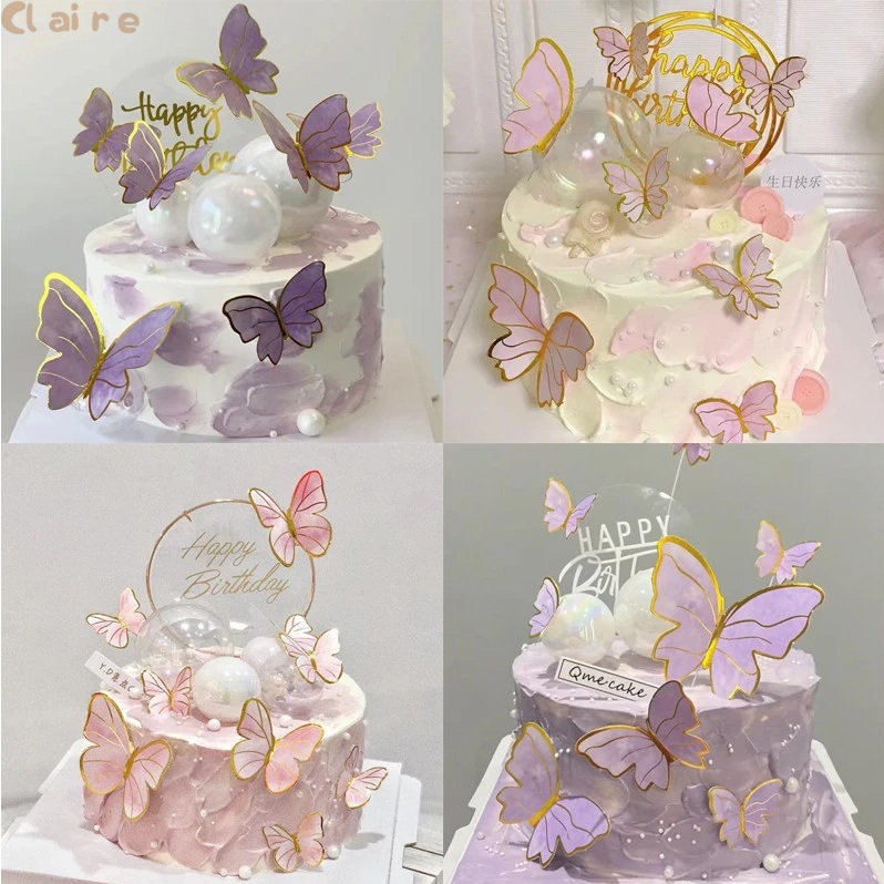 Jual Topper Kue Dekorasi Kupu/ Dekorasi Kue Topper Kupu-Kupu Fantasi ...