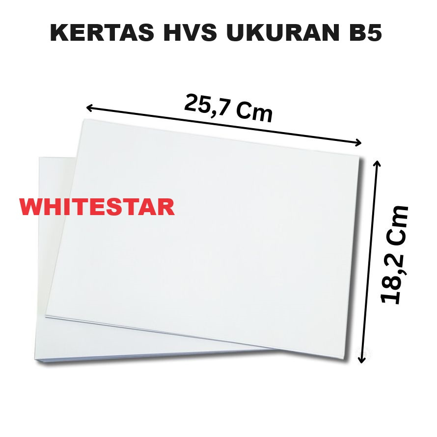 Jual (50 lembar) kertas hvs ukuran B5 70 gsm / gr ecer sidu / sinar dunia | Shopee Indonesia