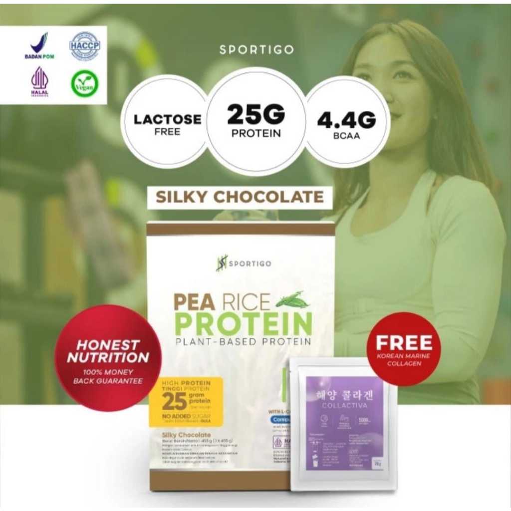 Jual Sportigo Vegan Plant Protein - Pea Rice Protein Isolate Powder 455g | Shopee Indonesia