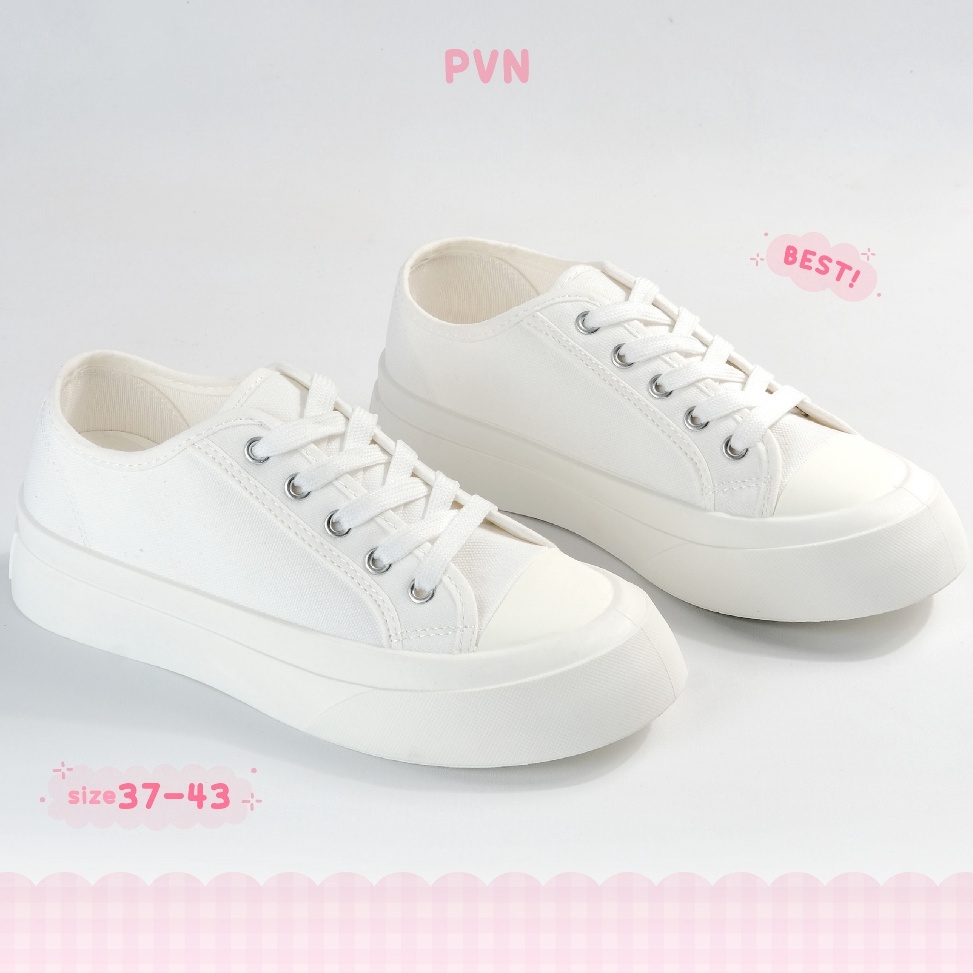 Jual PVN Taeyong Sepatu Sneakers Putih Wanita Sport Shoes White 13 KODE ...