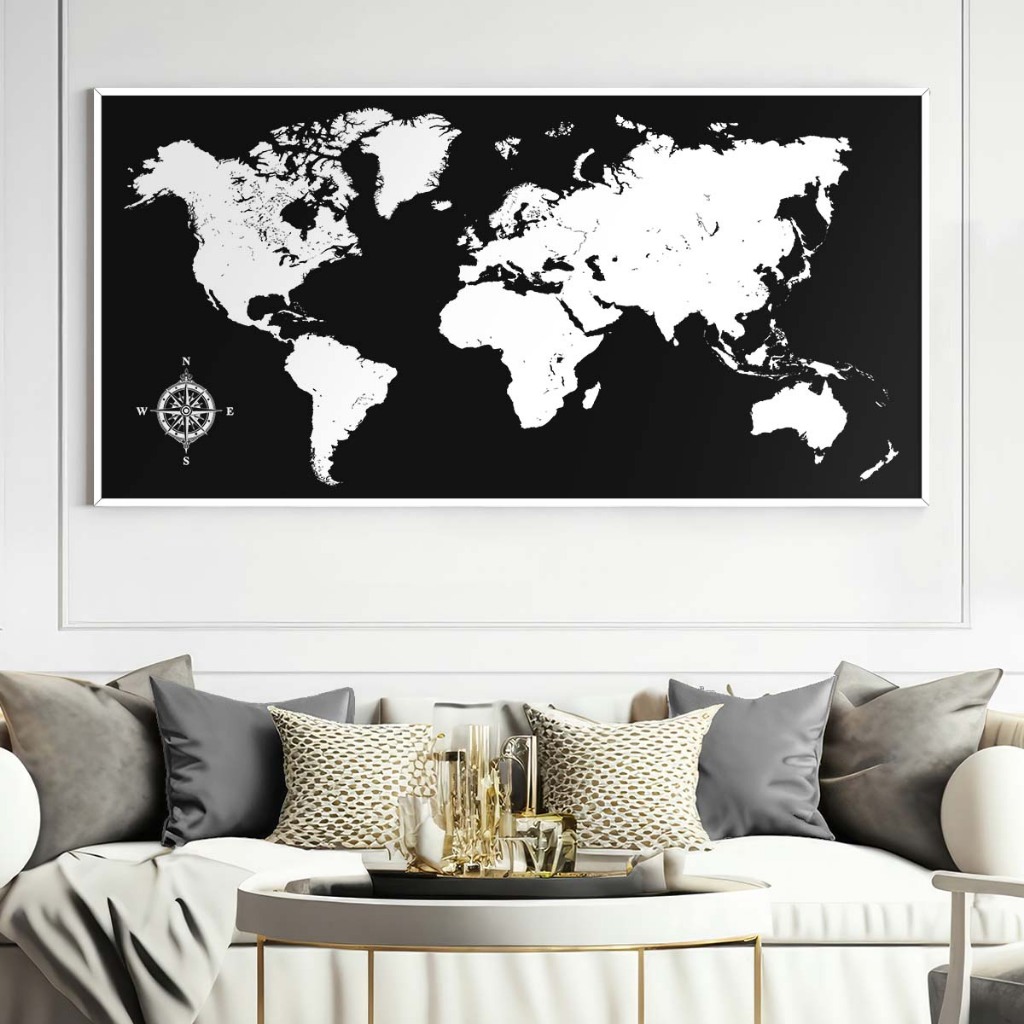 Jual Hiasan Dinding Bingkai Foto Peta Indonesia 120x60cm Dekorasi Ruang ...