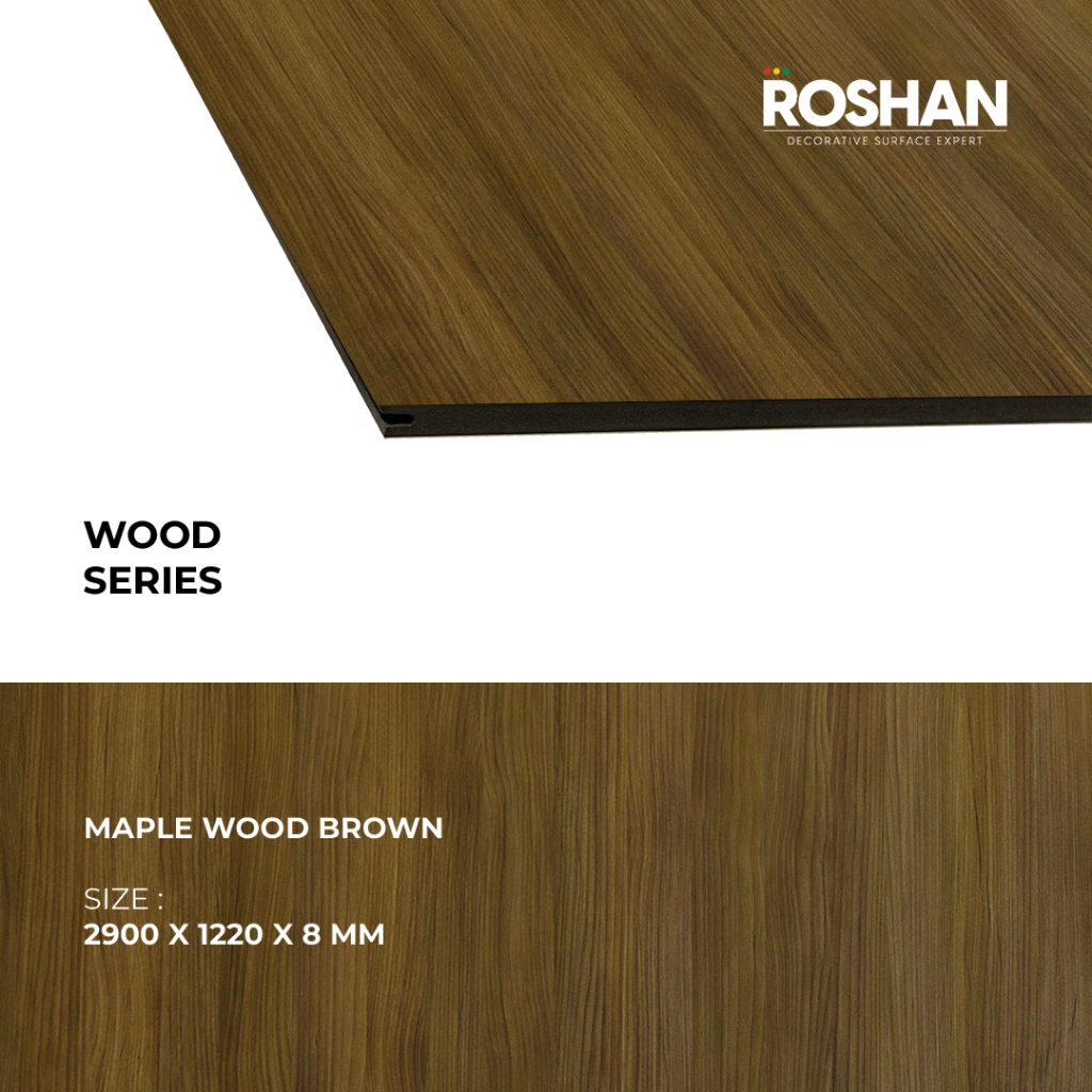 Jual WALL PANEL WPC ROSHAN 2.90 M x 1.22 M - MAPLE WOOD BROWN | Shopee ...