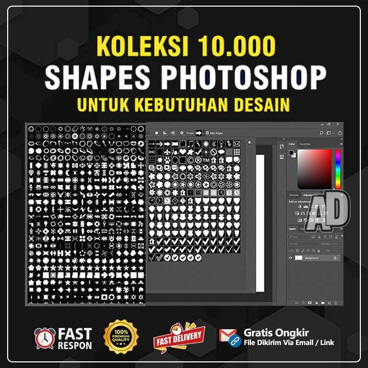 Jual 10.000+ Koleksi Shapes Photoshop Lengkap | Shopee Indonesia