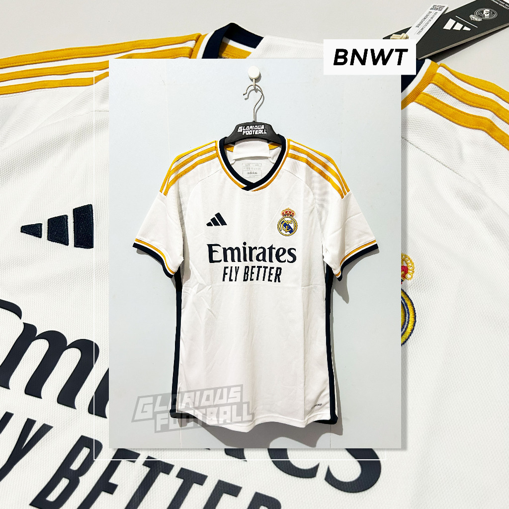 Jual Jersey Original Real Madrid Home 2023/2024 BNWT - HR3796 | Shopee ...