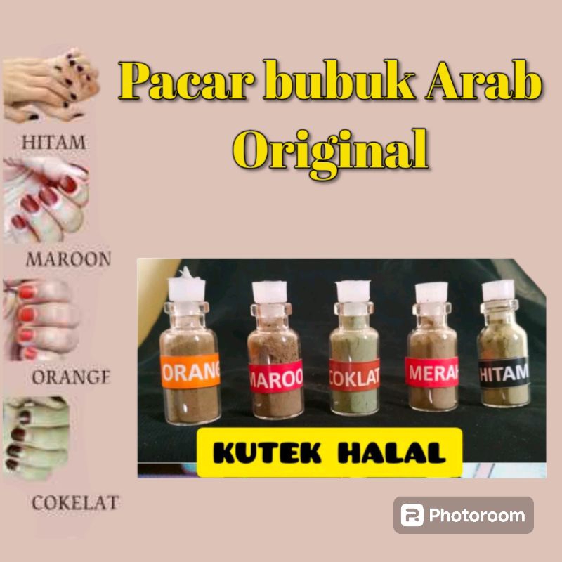 Jual kutek henna pacar kuku arab asli original Sah di pakai solat kutek ...