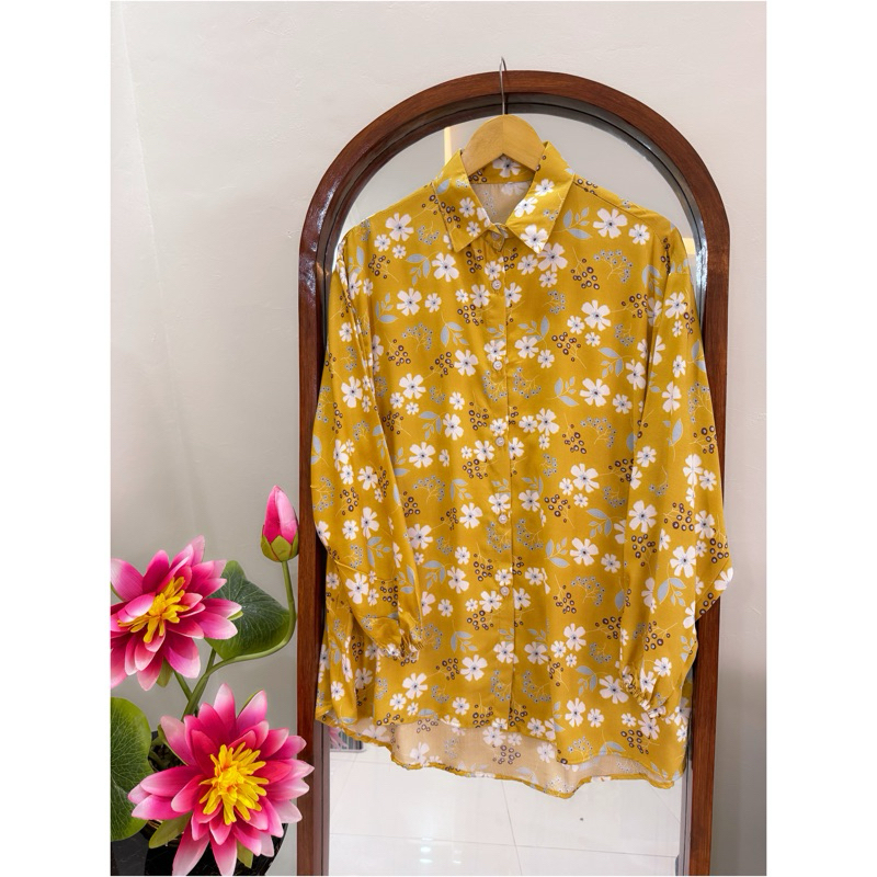 Jual OVERSIZE BLOUSE MOTIF - ATASAN RAYON FULL KANCING JUMBO / KEMEJA ...