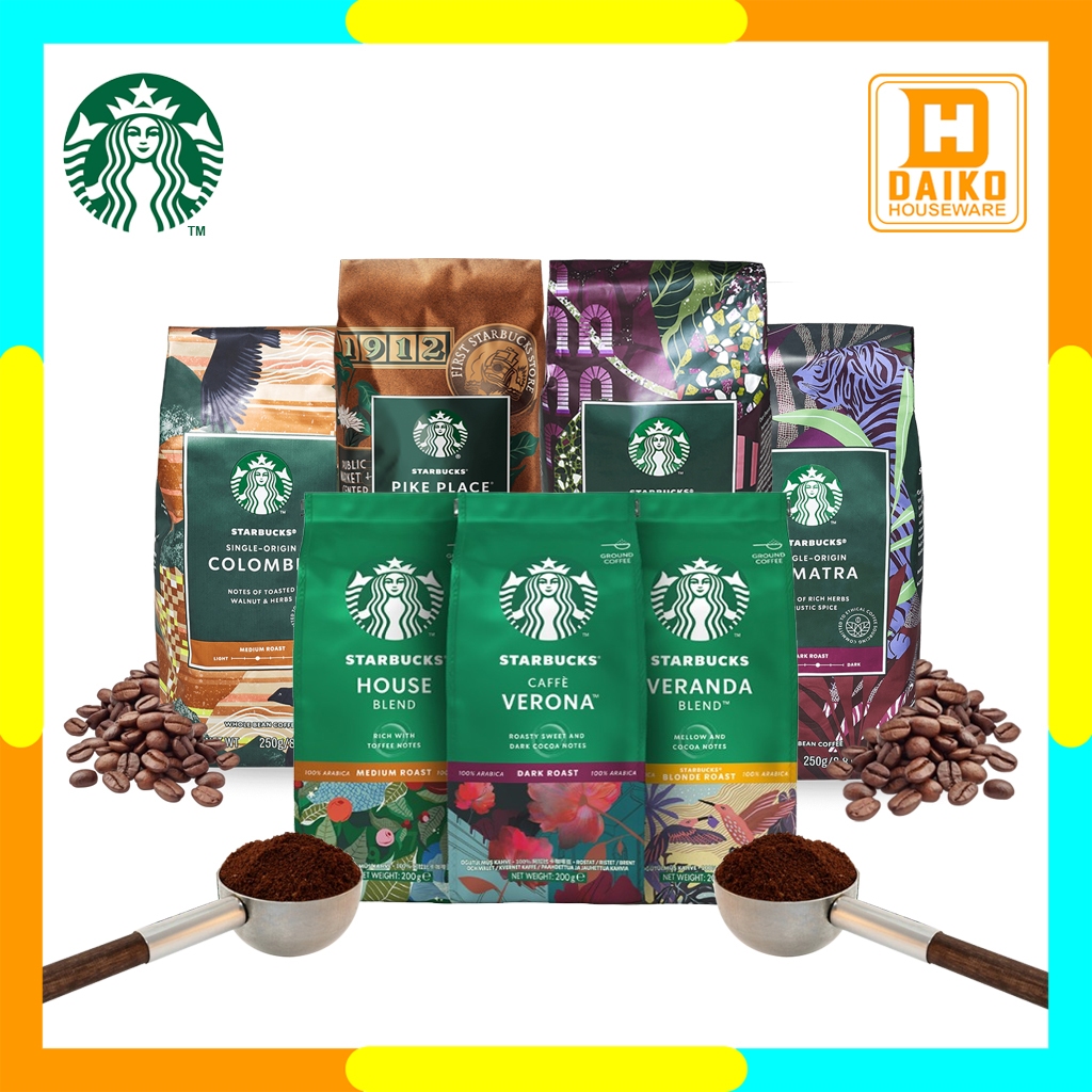 Jual Kopi Starbucks Whole Bean and Ground Coffee Bag Blonde Medium Dark ...