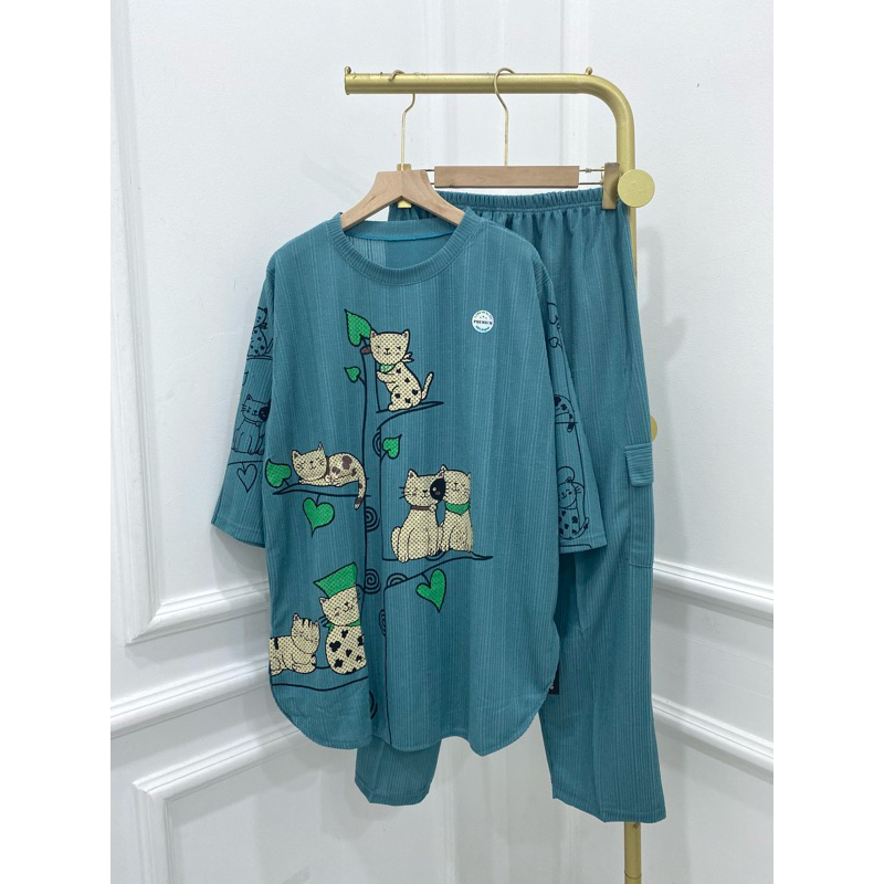 Jual STELAN KNIT SETCEL MURAH CARGO MOTIF JUMBO HALUS LEMBUT XXL KARET ...