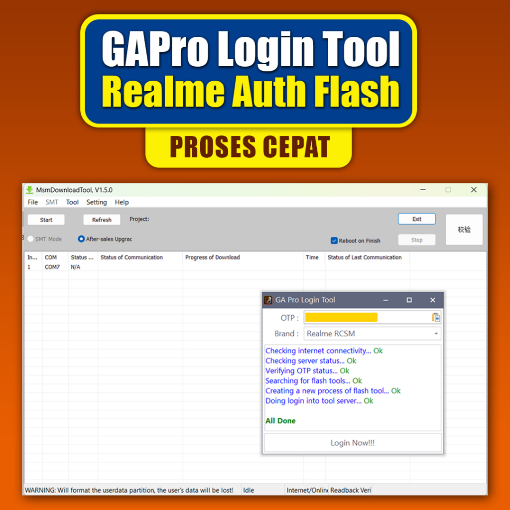 Jual Realme Auth Flash | Auth Realme | OTP GAPro Login Tool - Realme RCSM OTP | Shopee Indonesia