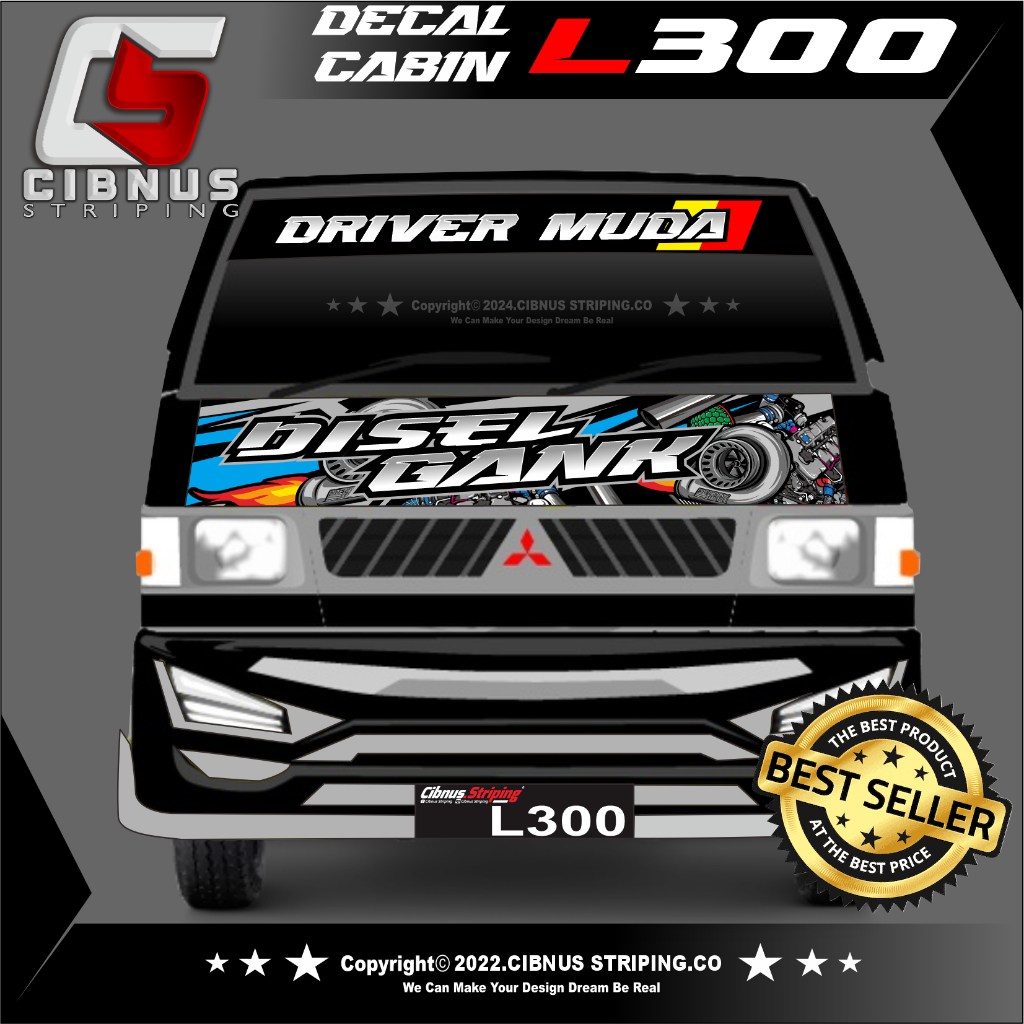 Jual Decal Sticker Cabin Mobil PickUP L300.Stiker Kabin Mobil L300.BISA ...