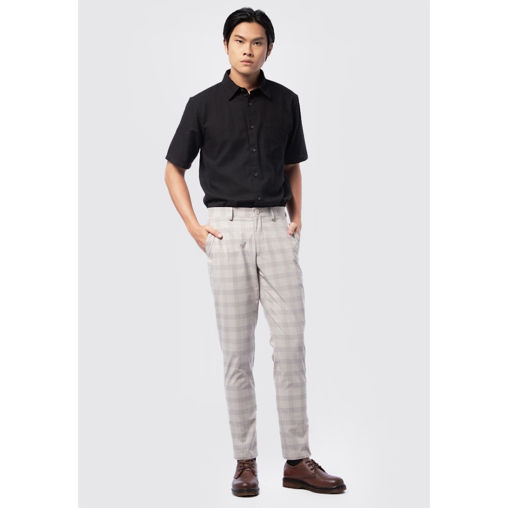 Jual Executive Slim Fit Checks Pants | Shopee Indonesia