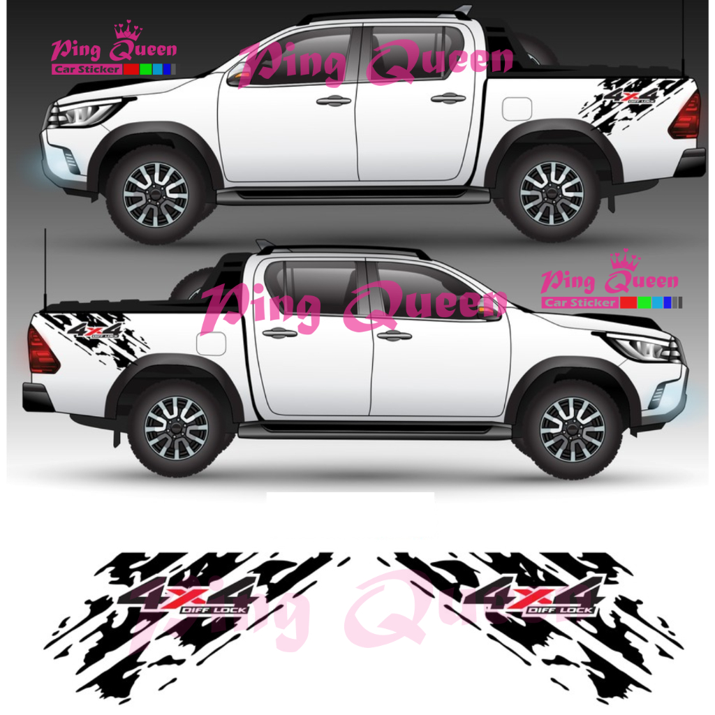 Jual Sticker cutting mobil ranger raptor sticker mobil maountain hilux ...
