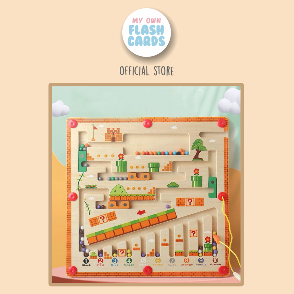 Jual Mario Course Magnetic Maze Labyrinth - Montessori Wooden Toys ...