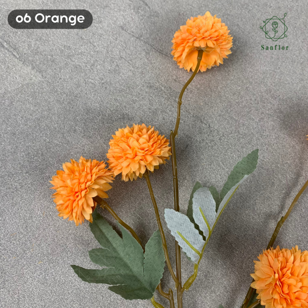 Jual BUNGA POMPOM K5 ARTIFICIAL FLOWER BAHAN KAIN PINGPONG CHRYSAN ...