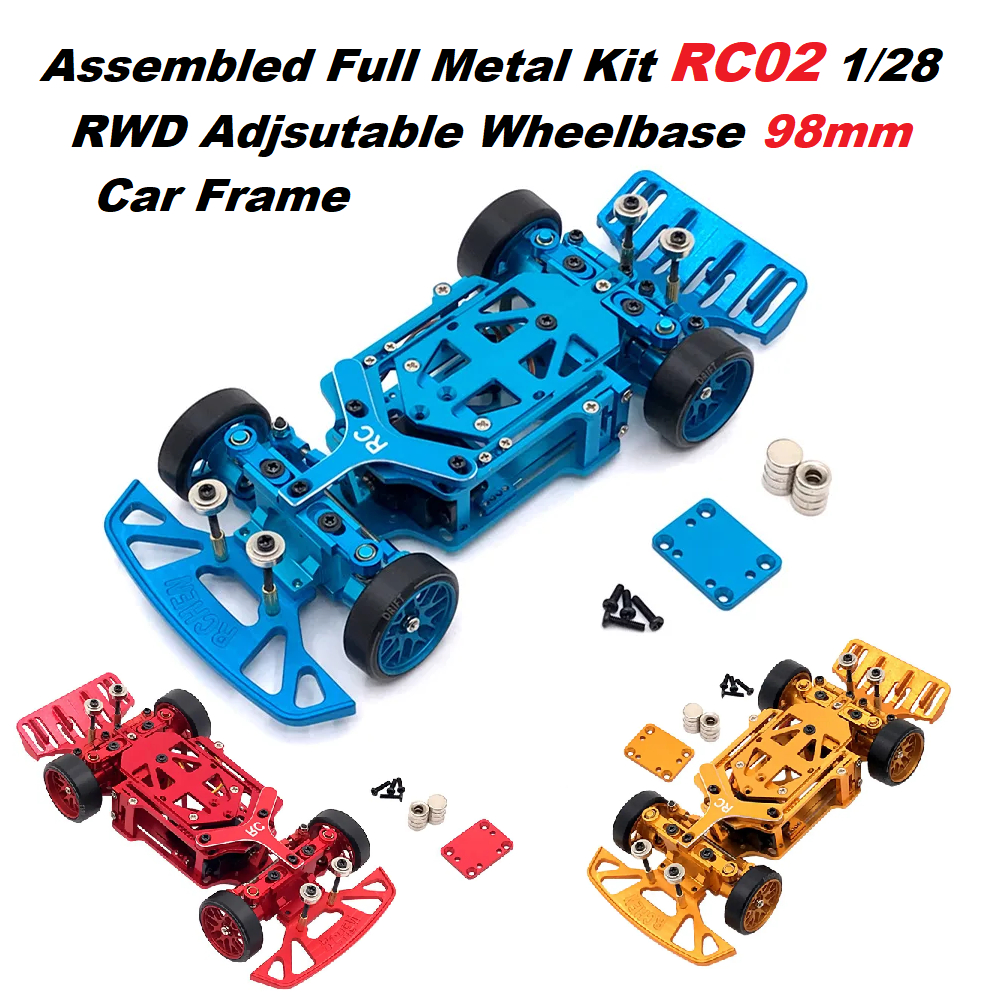Jual Full Metal Mini rc Drift Pro Kit RC02 1/28 RWD Adjsutable ...